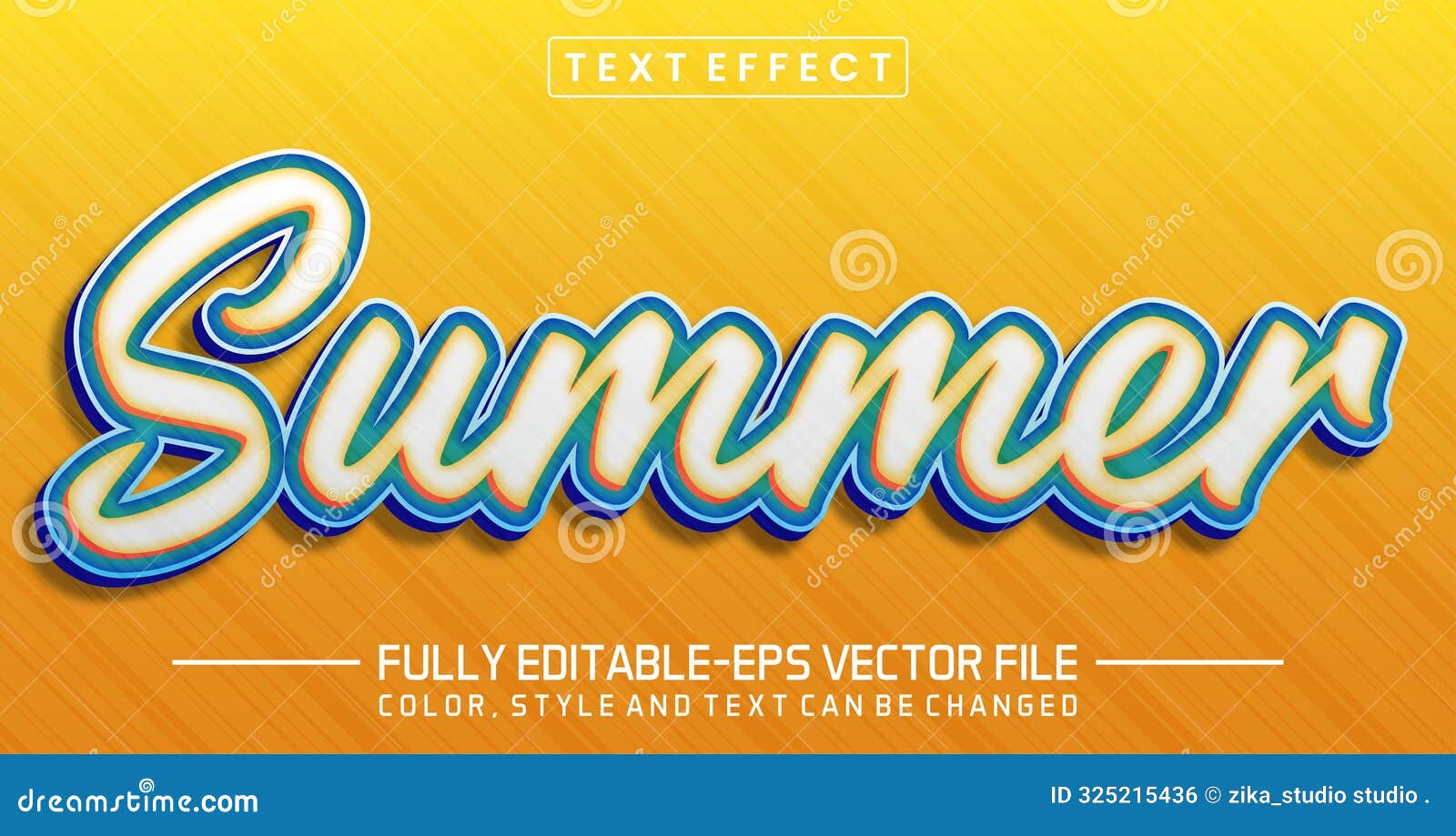 Editable Summer Text Style Effect - Text Style Concept Stock Vector ...