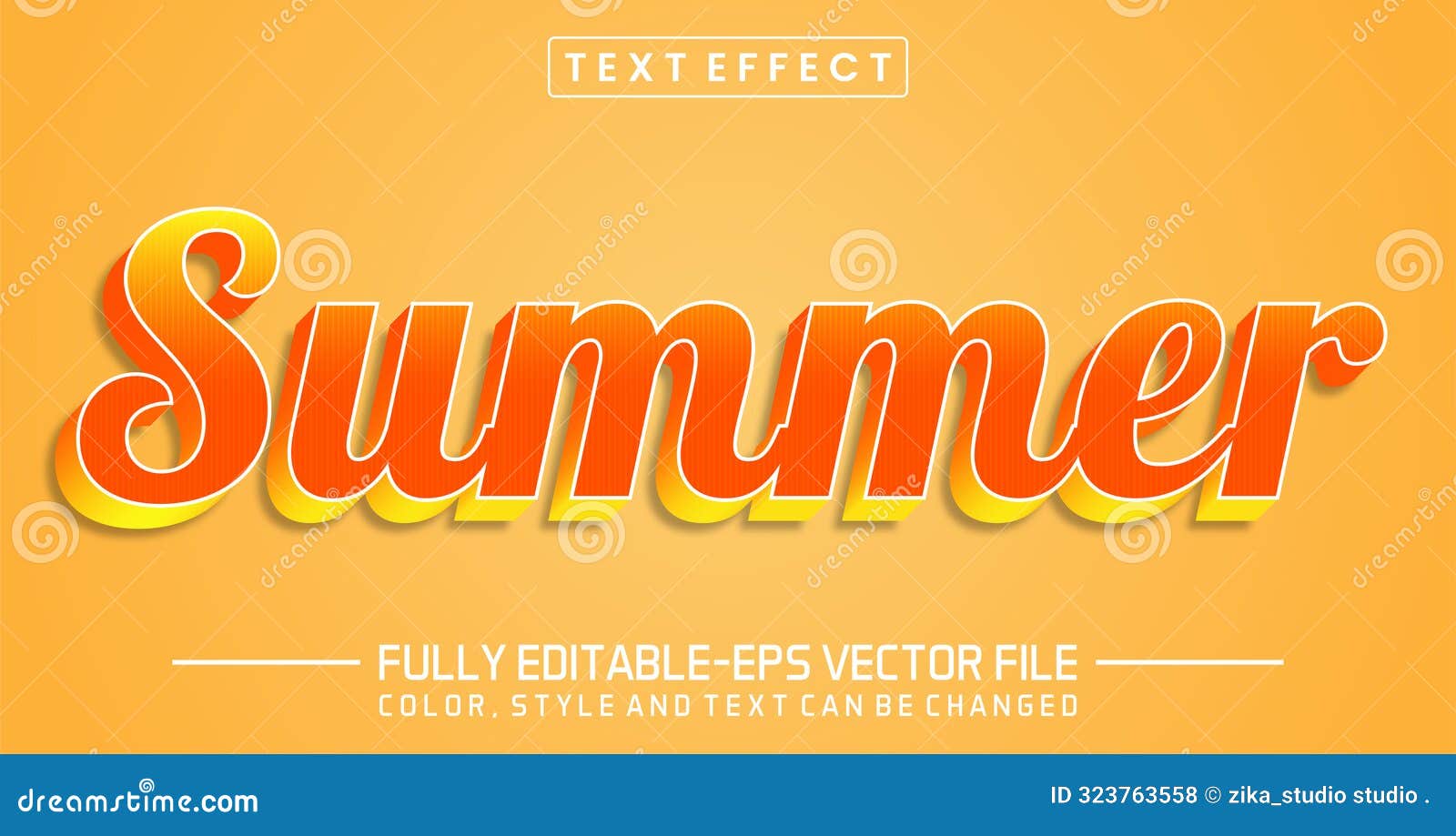 Editable Summer Text Style Effect - Text Style Concept Stock Vector ...
