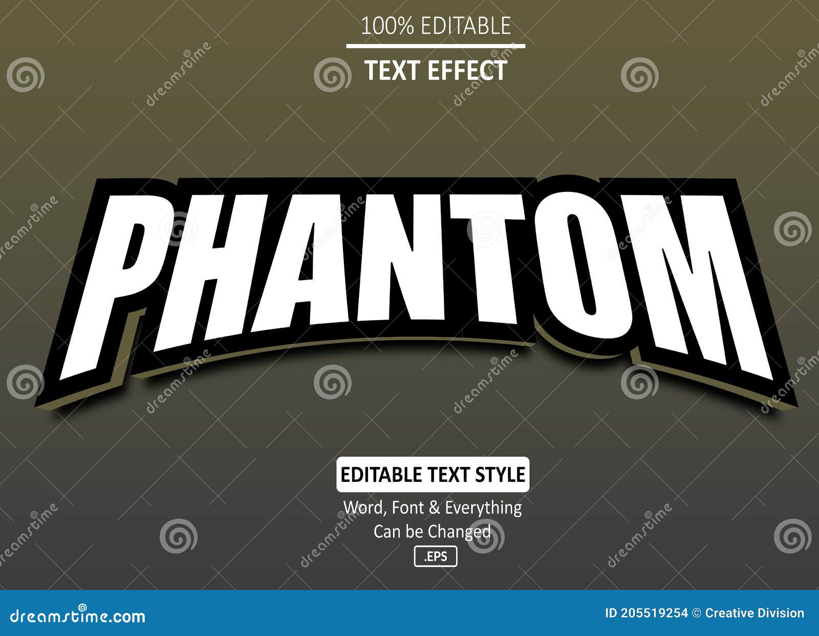 Gaming Phantom Editable Text Effect Stock Vector - Illustration of ...