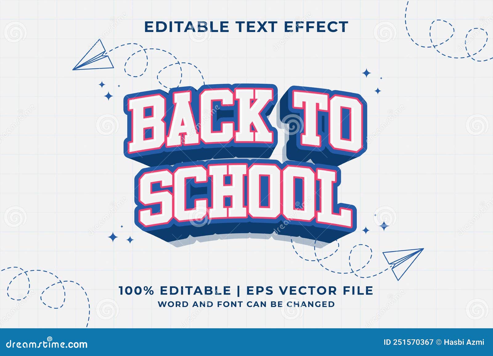 Editable Text Effect - Back To School 3d Traditional Cartoon Template ...