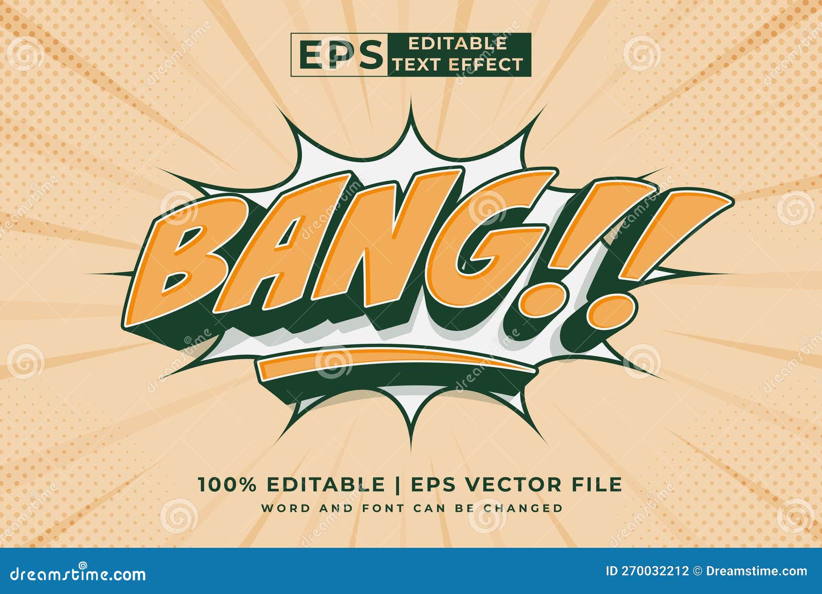 Editable Text Effect Bang Comic 3d Cartoon Template Style Premium ...