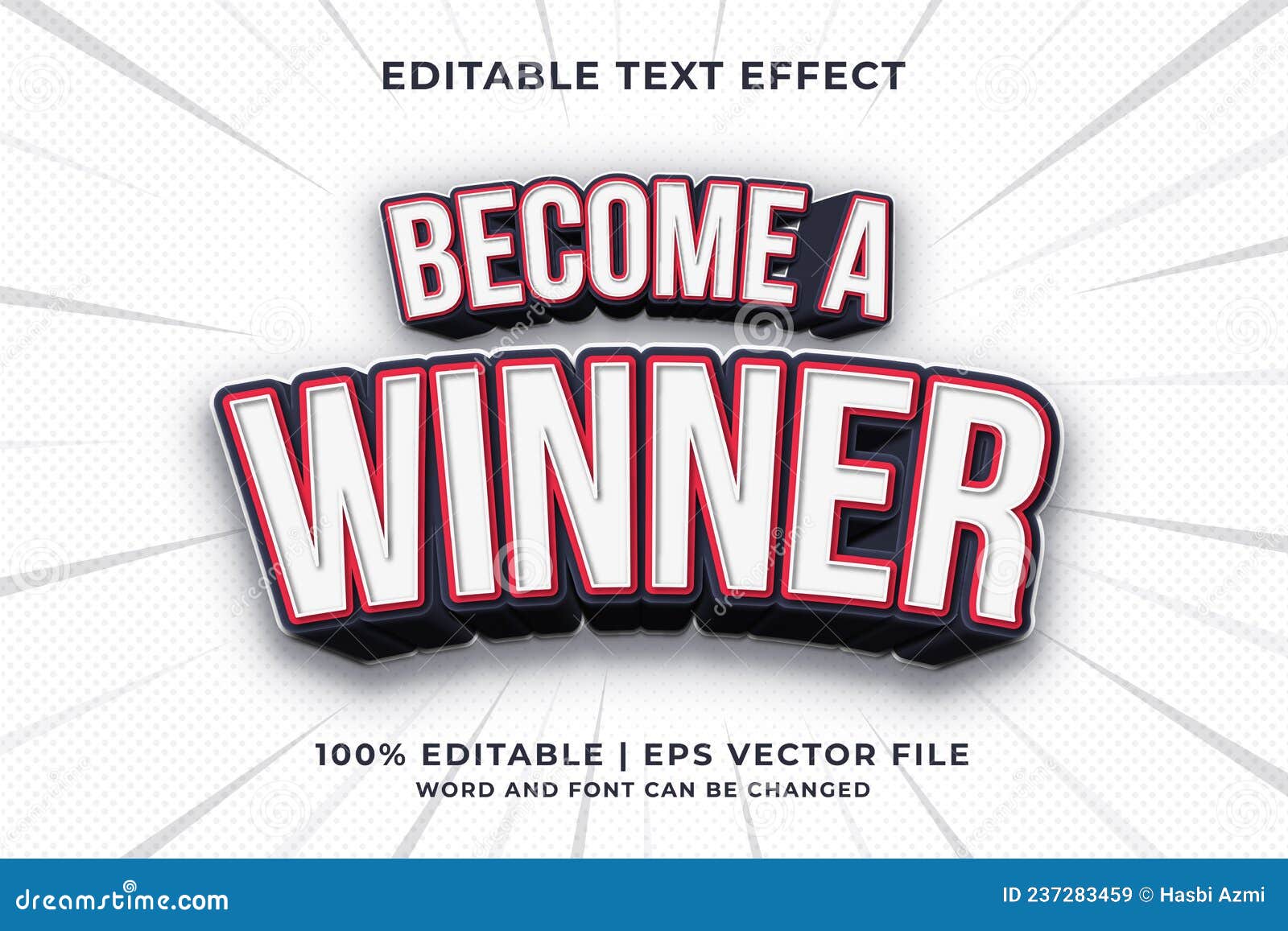 Editable Text Effect - Become a Winner 3d Template Style Premium Vector ...