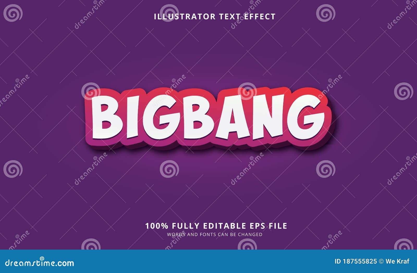 Editable Text Effect Bigbang Title Style Stock Vector - Illustration of ...