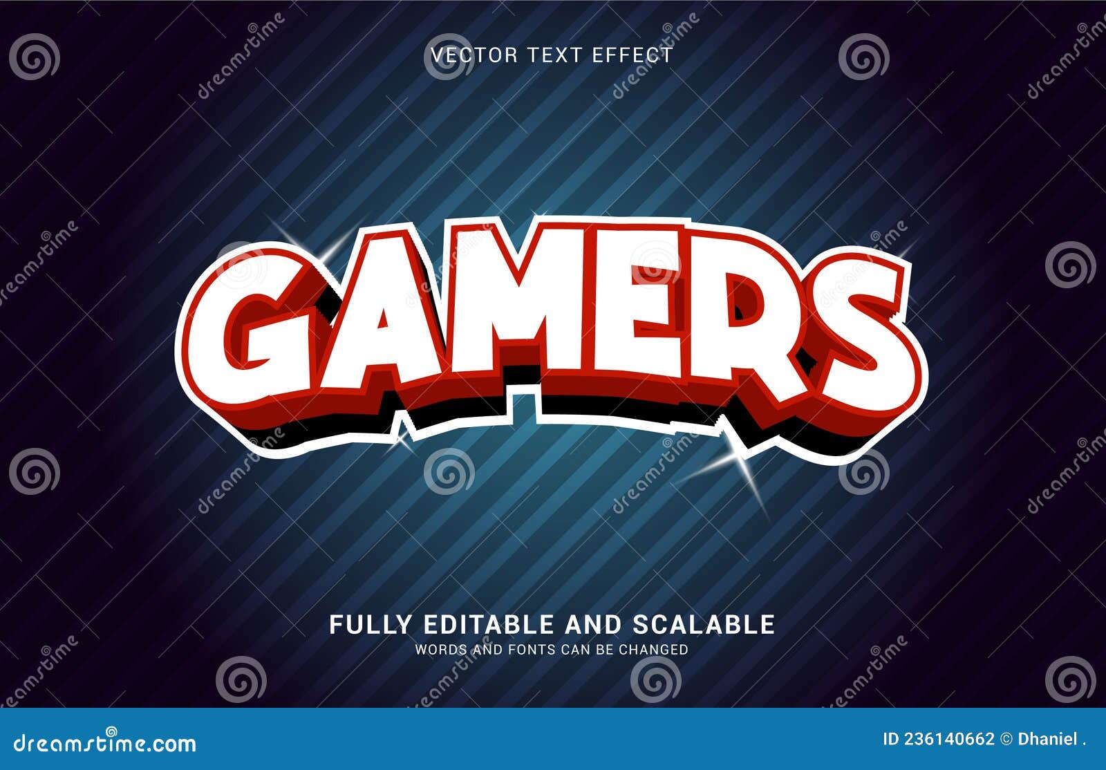 Editable Text Effect, Bold Gamers Style Stock Vector - Illustration of ...