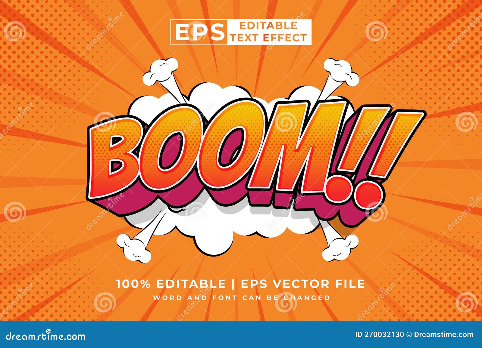 Editable Text Effect Boom Comic 3d Cartoon Template Style Premium ...