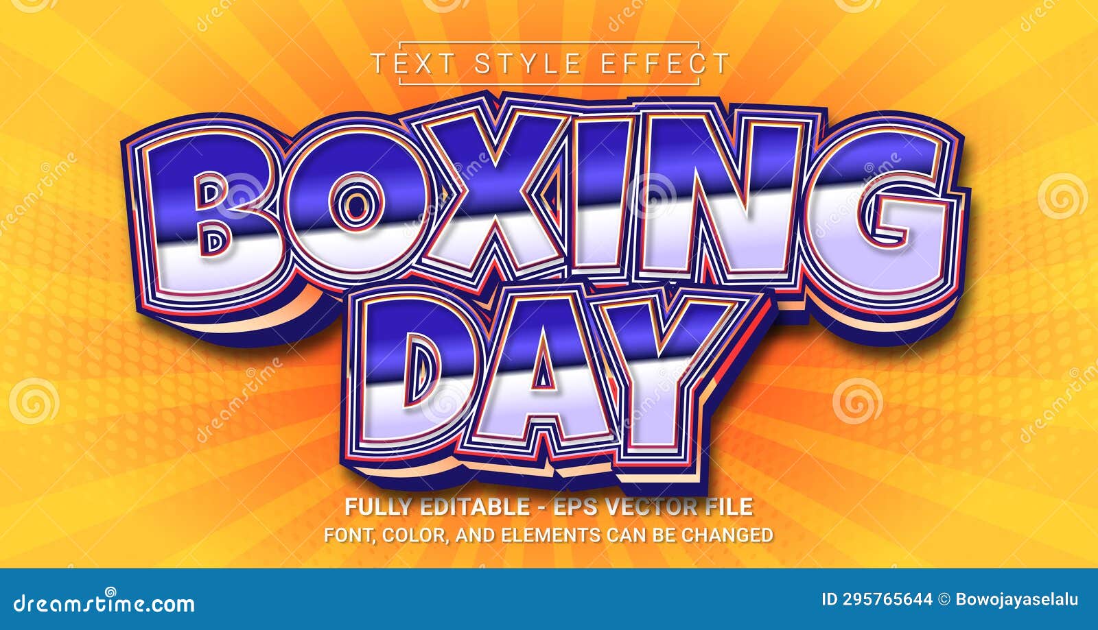 Editable Text Effect with Boxing Day Theme. Stock Vector - Illustration ...