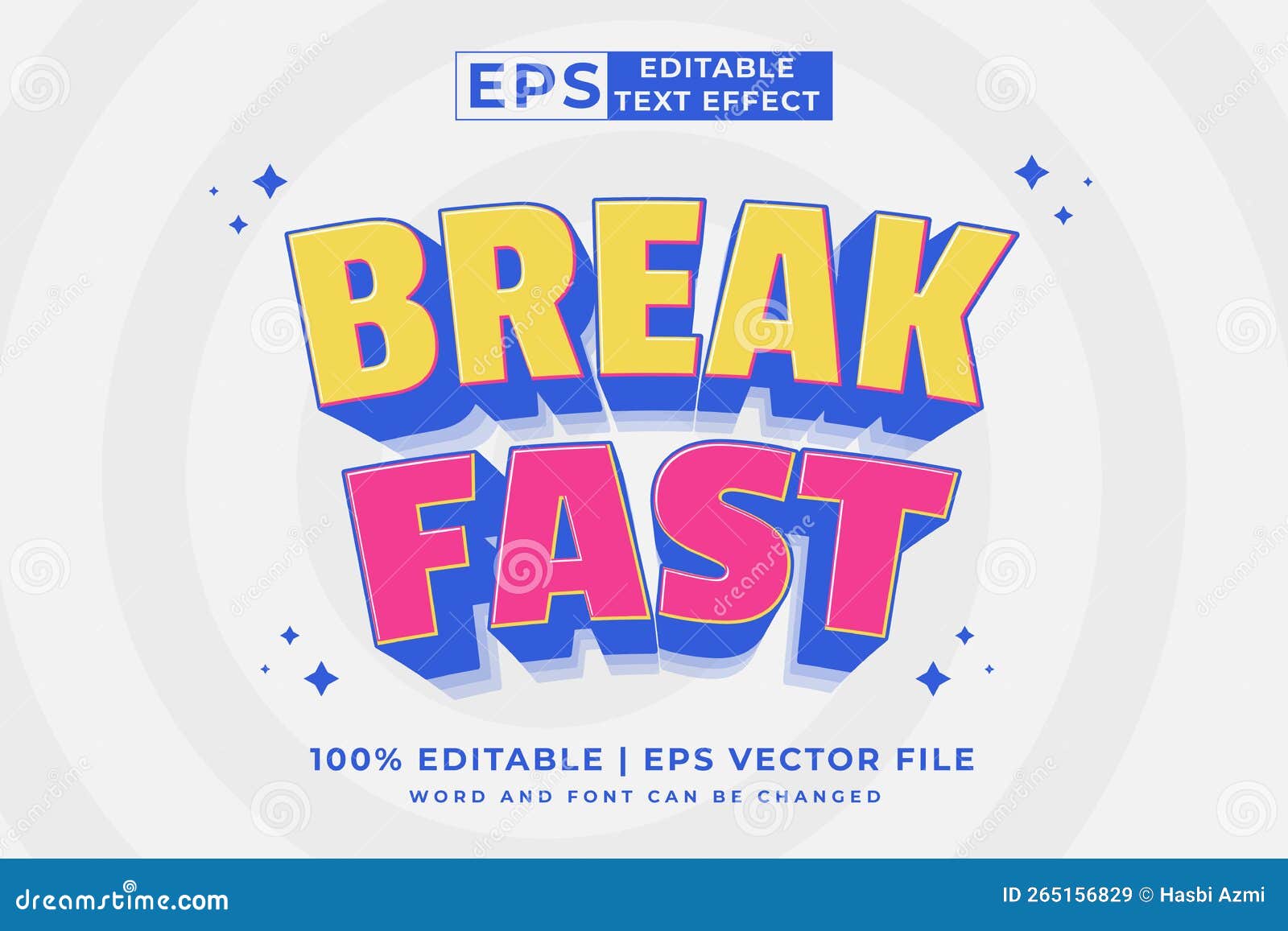 Editable Text Effect - Breakfast 3d Cartoon Cute Template Style Premium ...