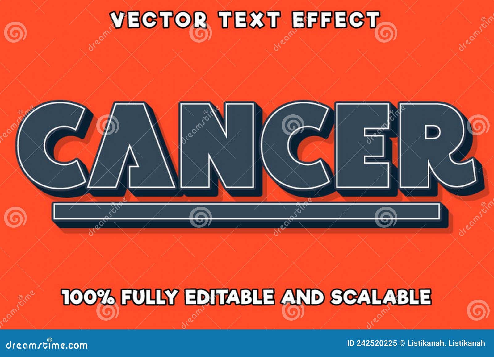 Editable Text Effect Cancer with New Modern Style Stock Vector ...