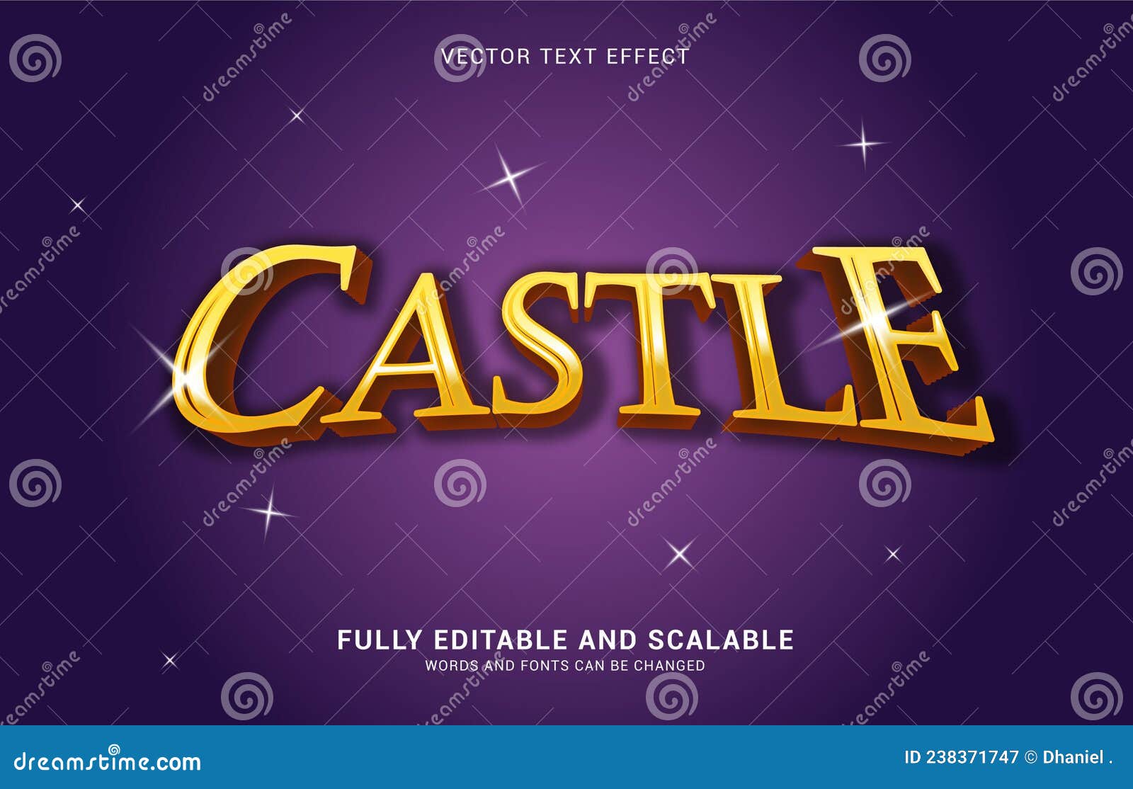 Editable Text Effect, Castle Style Stock Vector - Illustration of style ...