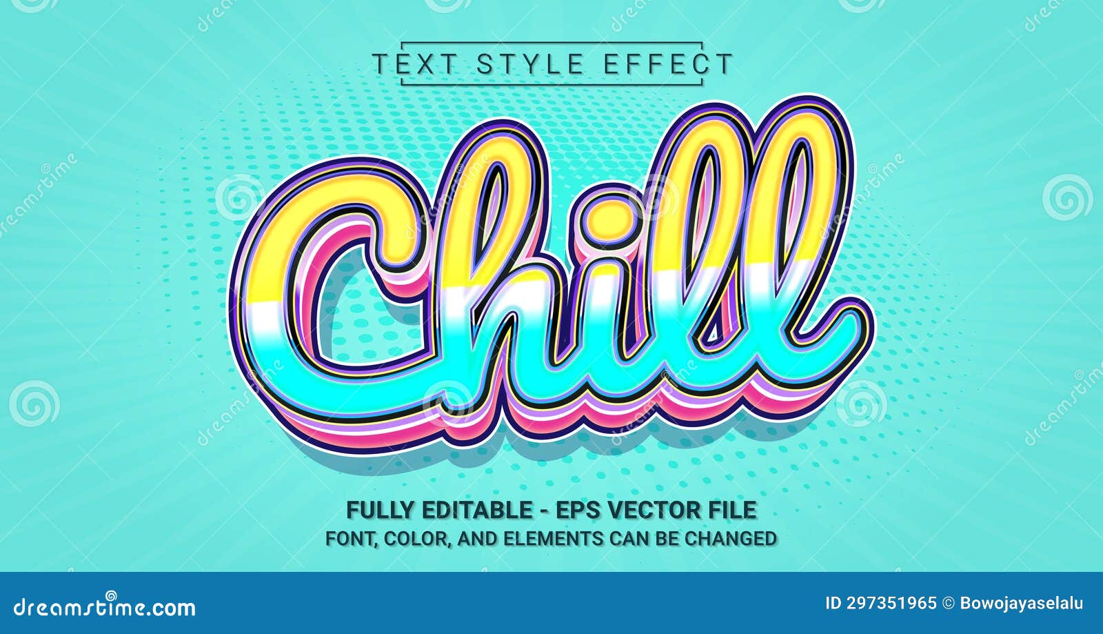 Editable Text Effect with Chill Theme. Premium Graphic Vector Template ...
