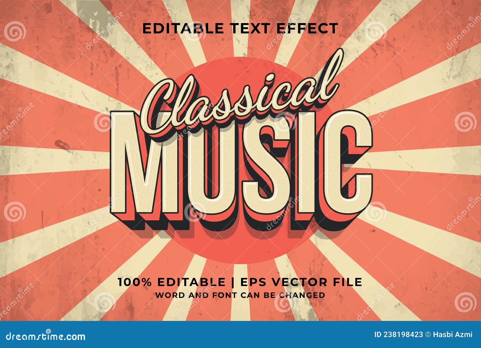 Editable Text Effect - Classical Music Retro Template Style Premium ...