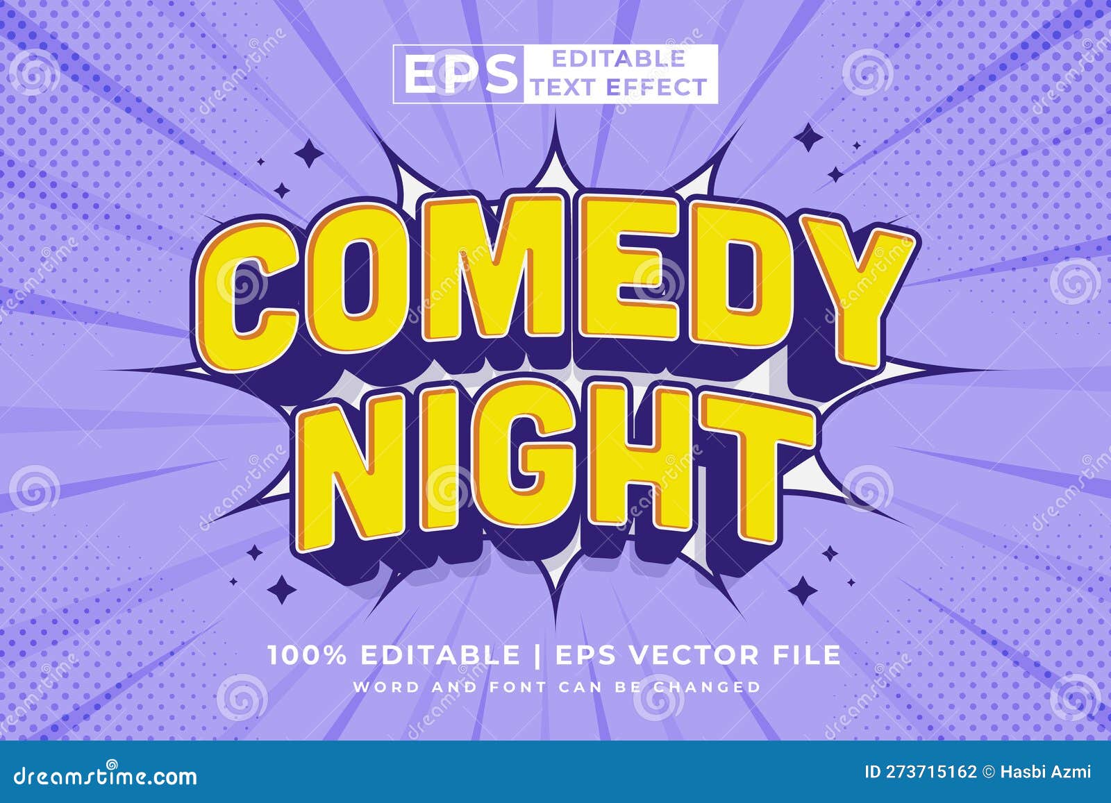 Editable Text Effect Comedy Night Comic 3d Cartoon Style Premium Vector ...