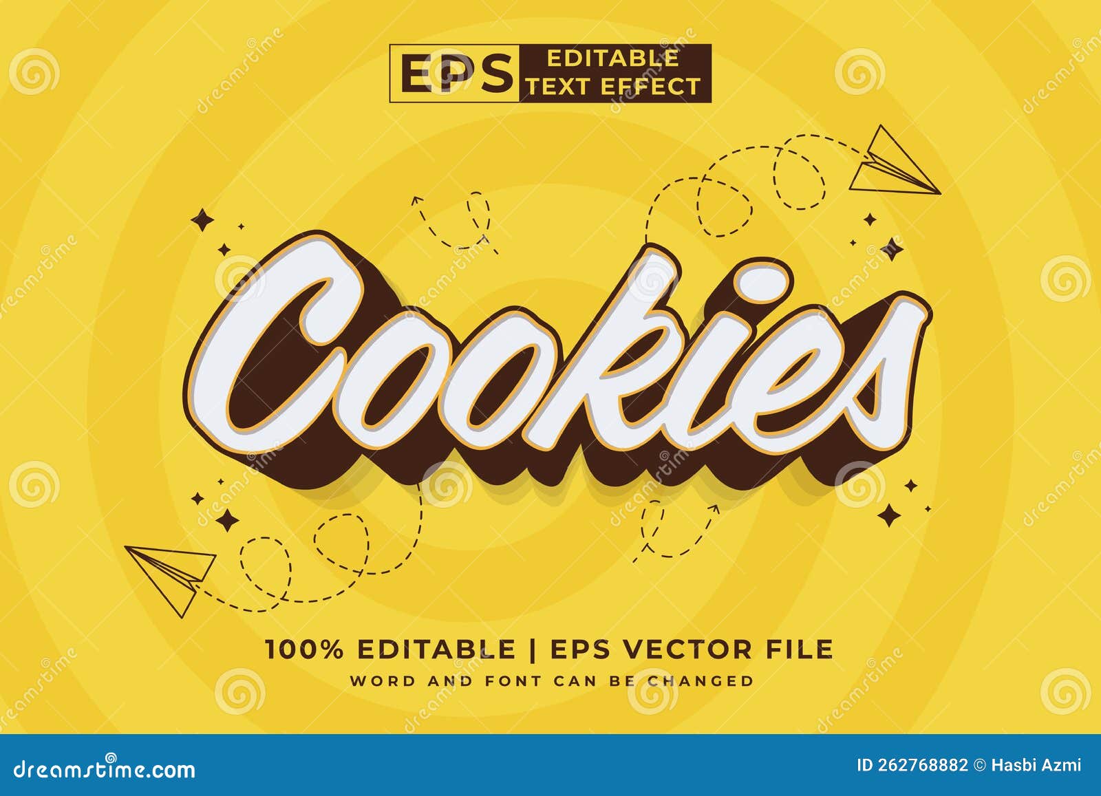 Editable Text Effect Cookies 3d Cartoon Cute Style Premium Vector Stock ...