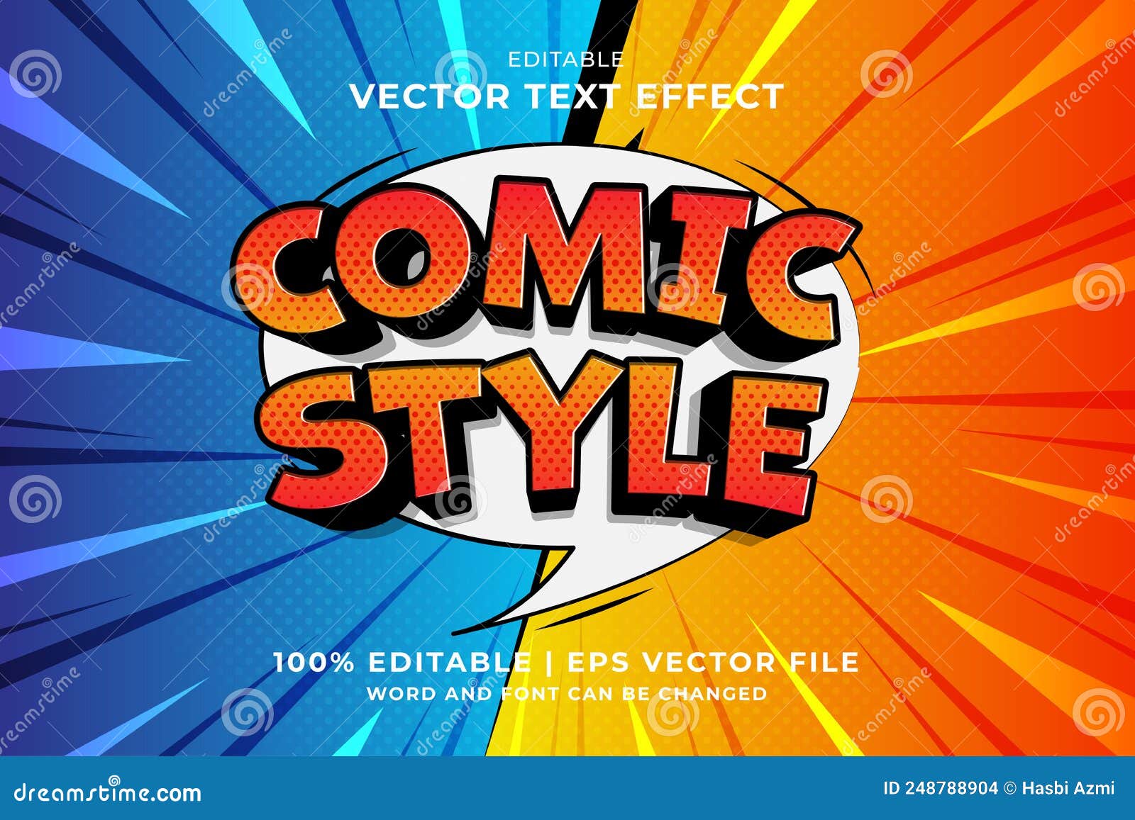 Editable Text Effect 3d Cartoon Comic Style Premium Vector Stock Vector ...