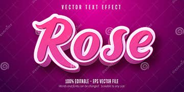 Editable Text Effect - 3d Pink Script Style Stock Vector - Illustration ...