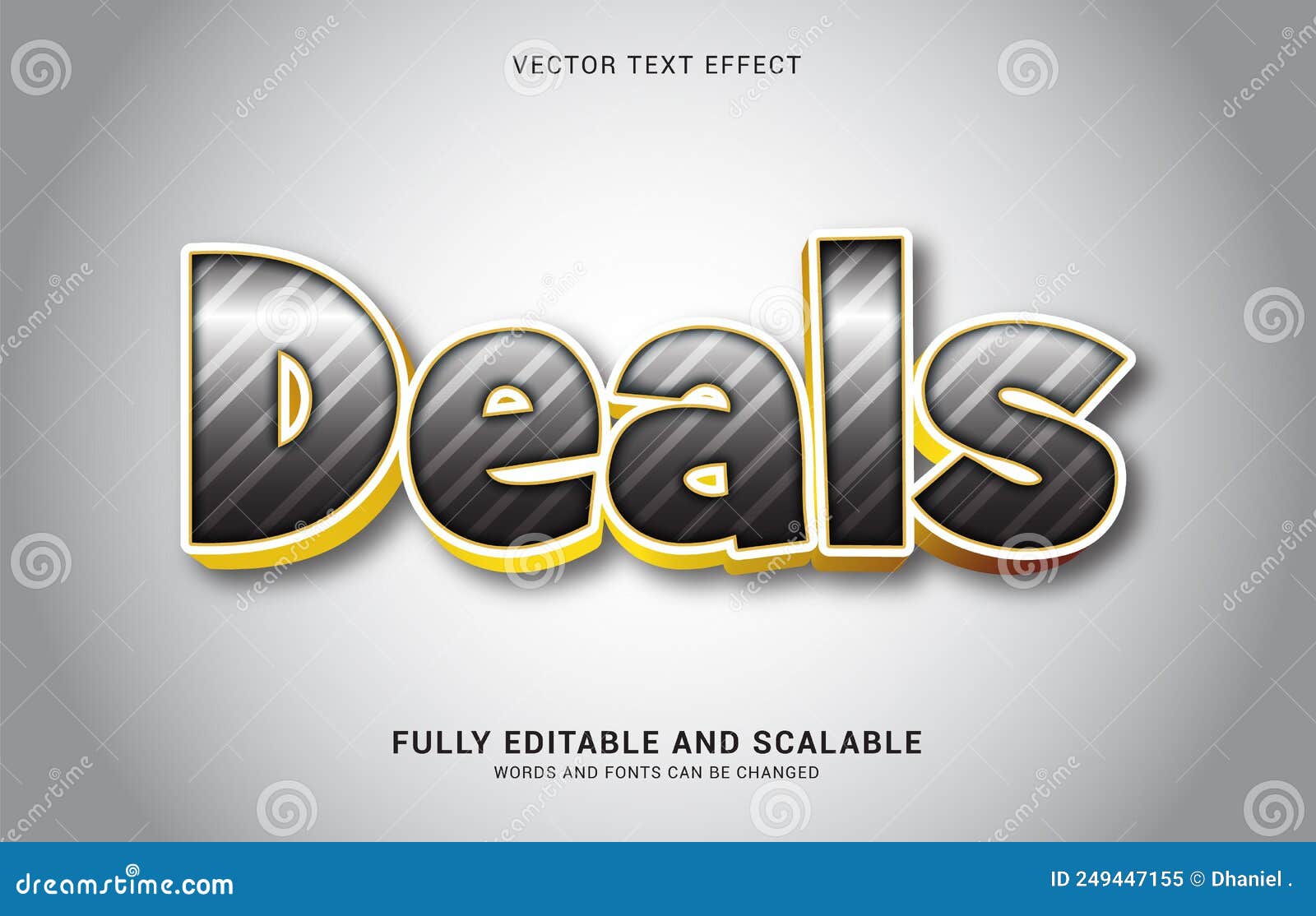 Editable Text Effect, Deals Style Stock Vector - Illustration of logo ...
