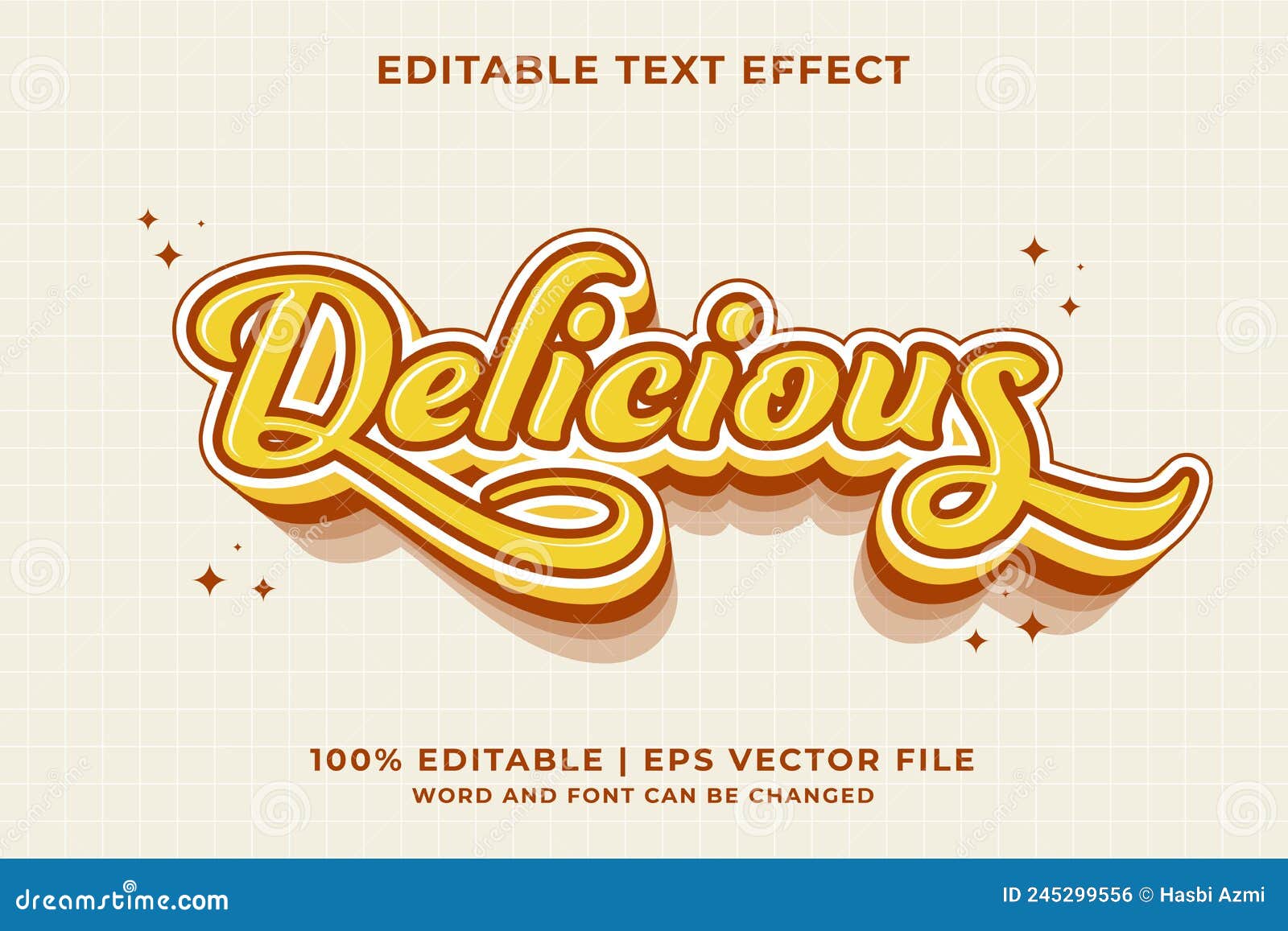 Editable Text Effect Delicious 3d Cartoon Template Style Premium Vector ...