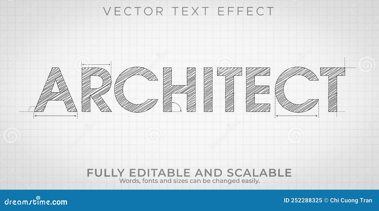 Editable Text Effect, Engineering and Architectural Eps File Vector ...