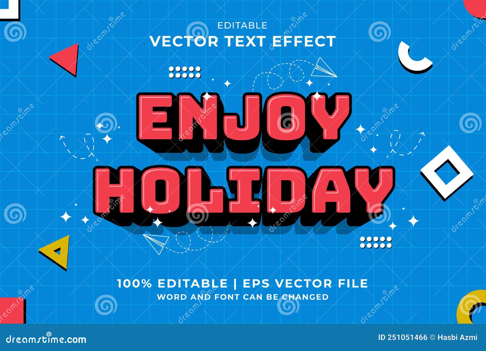 Editable Text Effect Enjoy Holiday 3d Cartoon Template Style Premium ...