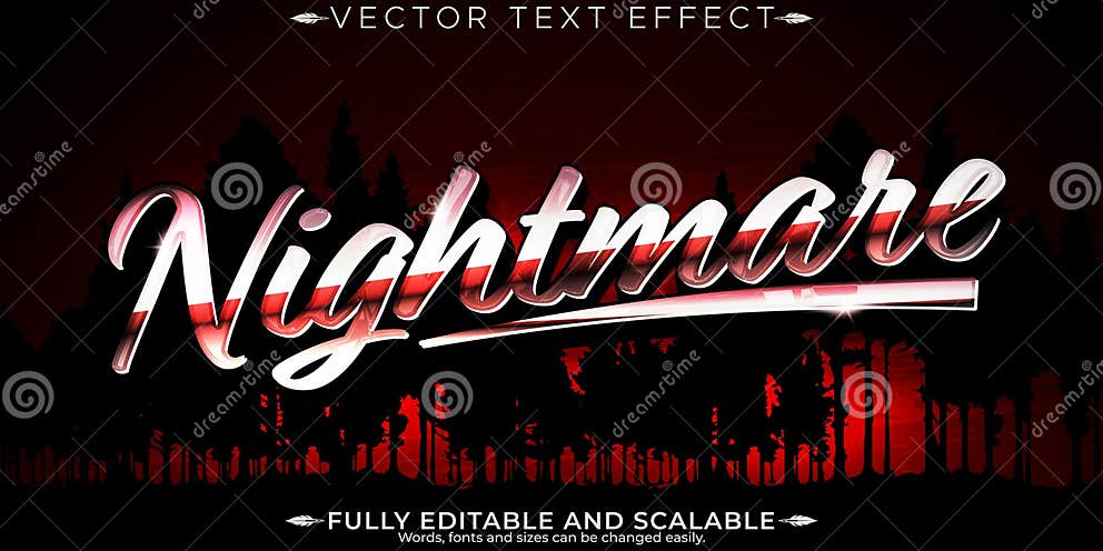 Horror Movie Text Effect, Editable Vintage and Scary Text Style Stock ...