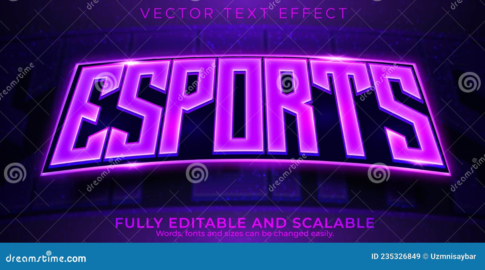 Editable Text Effect Esport, 3d Game and Play Font Style Stock Vector ...
