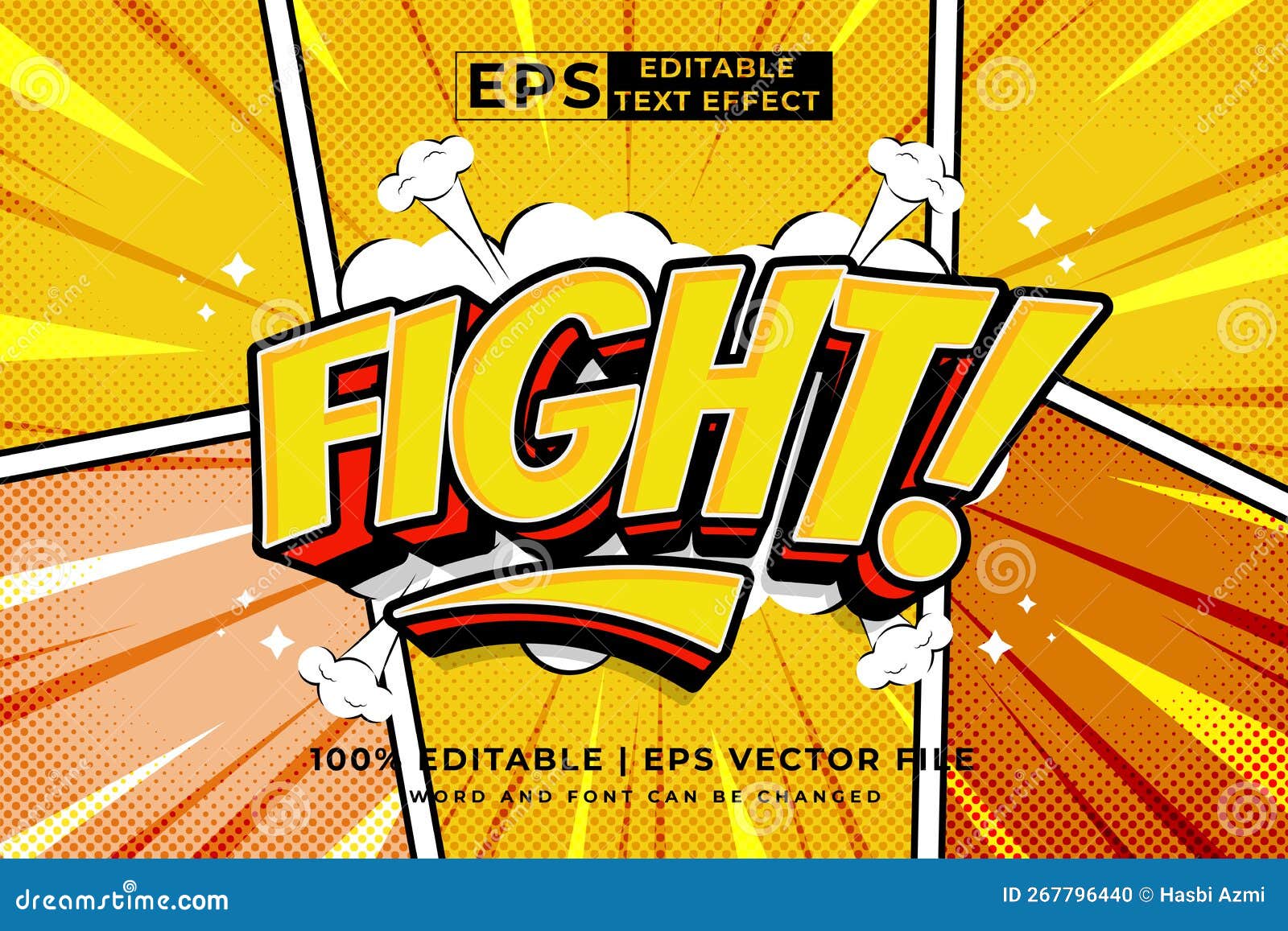 Editable Text Effect - Fight Comic 3d Cartoon Template Style Premium ...