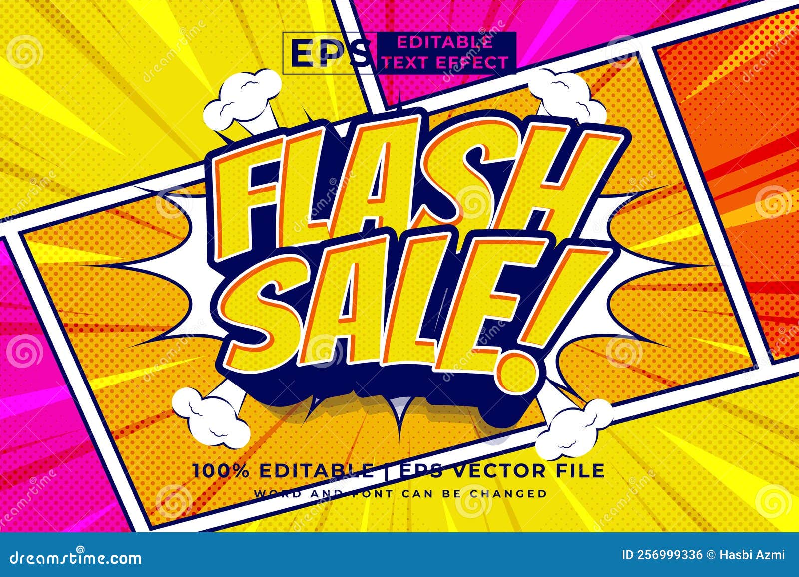 Editable Text Effect Flash Sale 3d Cartoon Comic Style Premium Vector ...