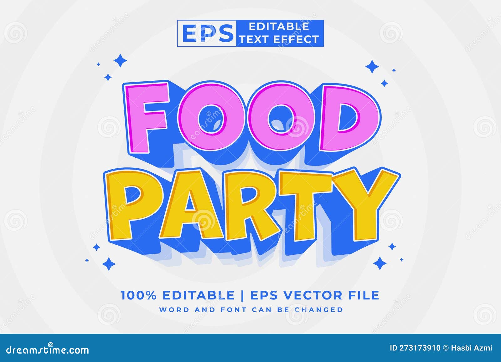 Editable Text Effect Food Party 3d Cartoon Cute Template Style Premium ...