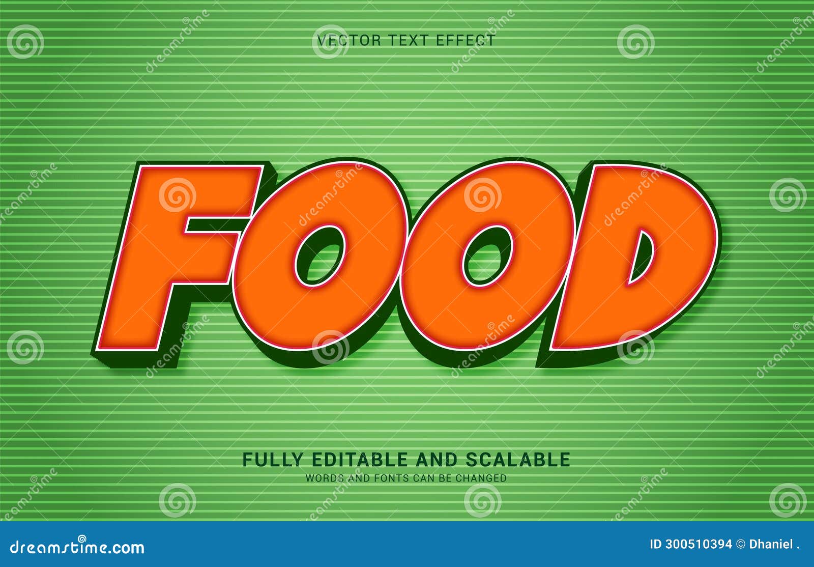 Editable Text Effect, Food Style Stock Illustration - Illustration of ...