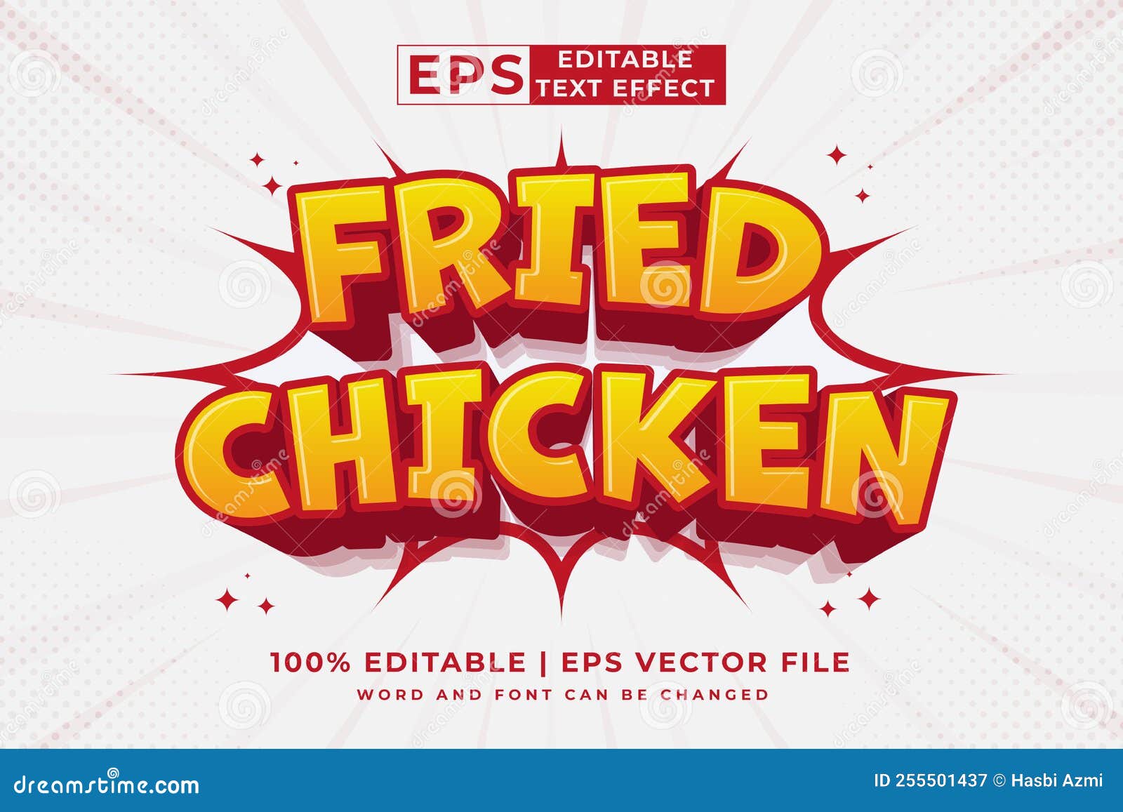 Editable Text Effect Fried Chicken 3d Cartoon Template Style Premium ...