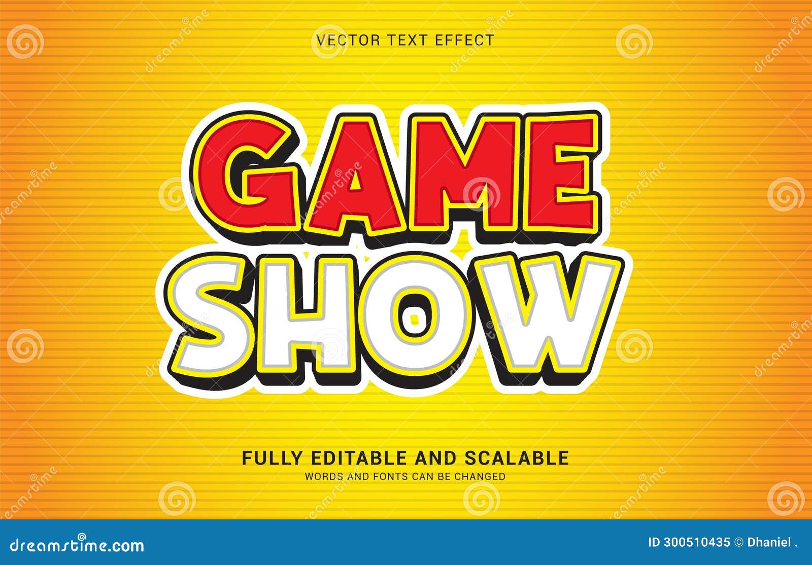 Editable Text Effect, Game Show Style Stock Vector - Illustration of ...