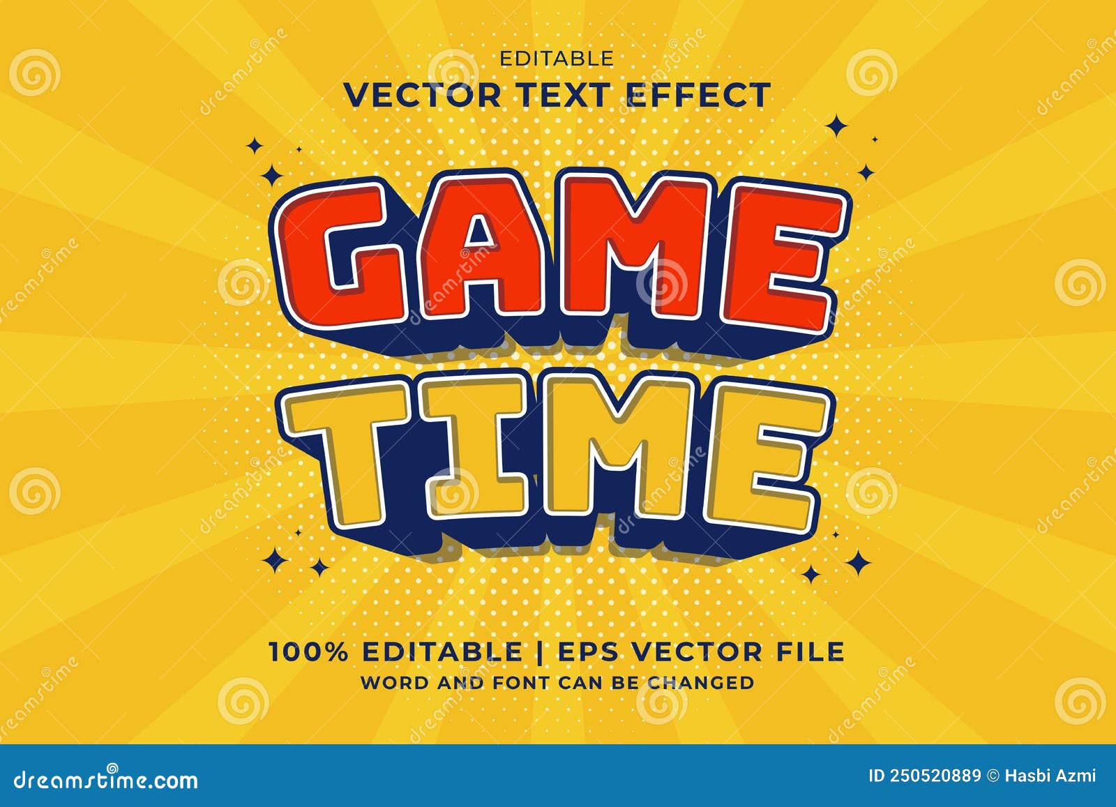 Editable Text Effect - Game Time 3d Cartoon Template Style Premium ...