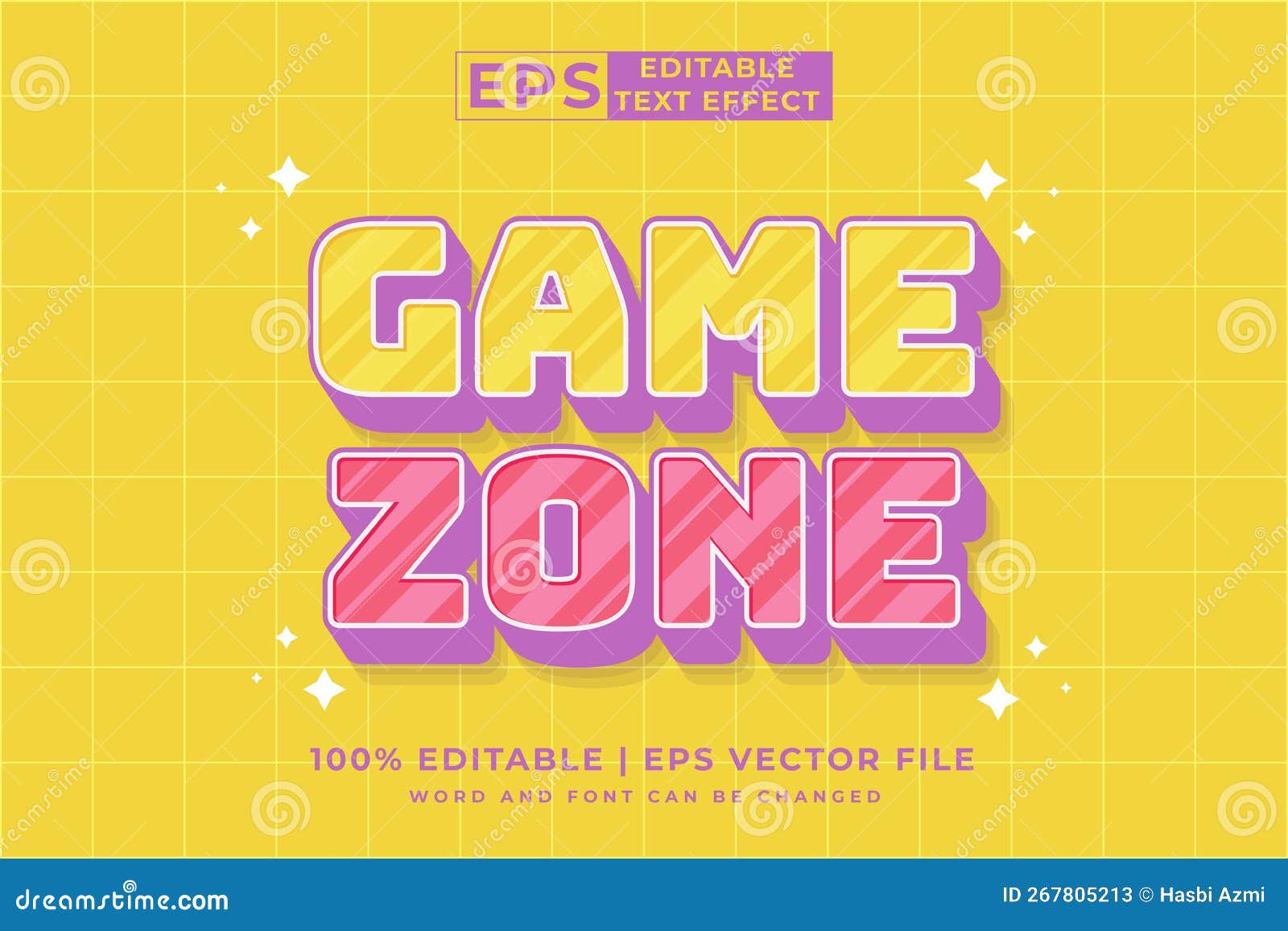 Editable Text Effect - Game Zone 3d Cartoon Template Style Premium ...