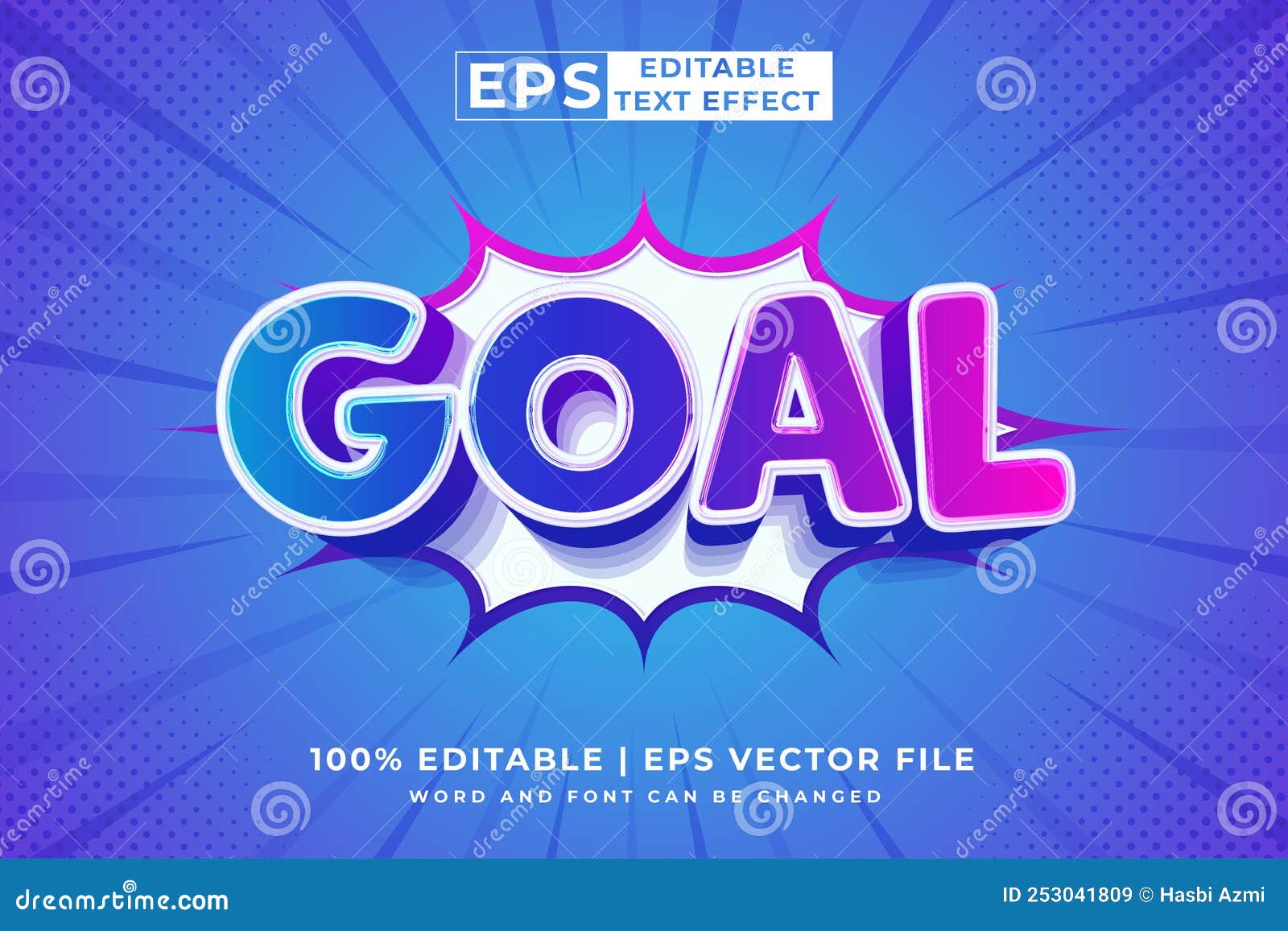 Editable Text Effect Goal 3d Cartoon Template Style Premium Vector ...
