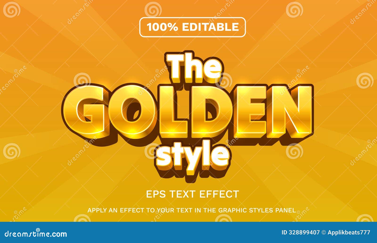 Editable Text Effect. the Golden Style, Game Font. Vector Illustration ...