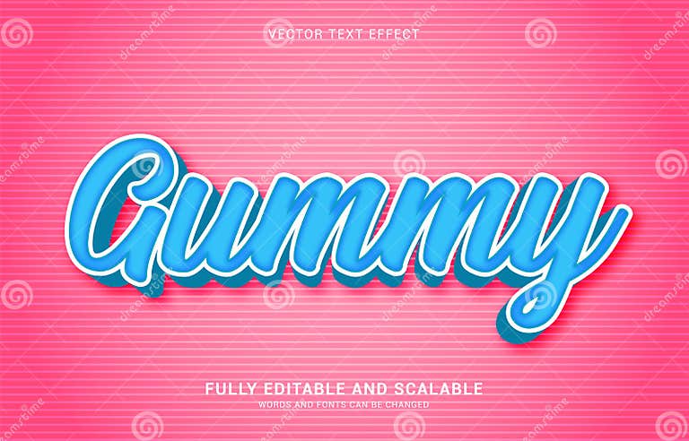 Editable Text Effect, Gummy Style Stock Vector - Illustration of game ...