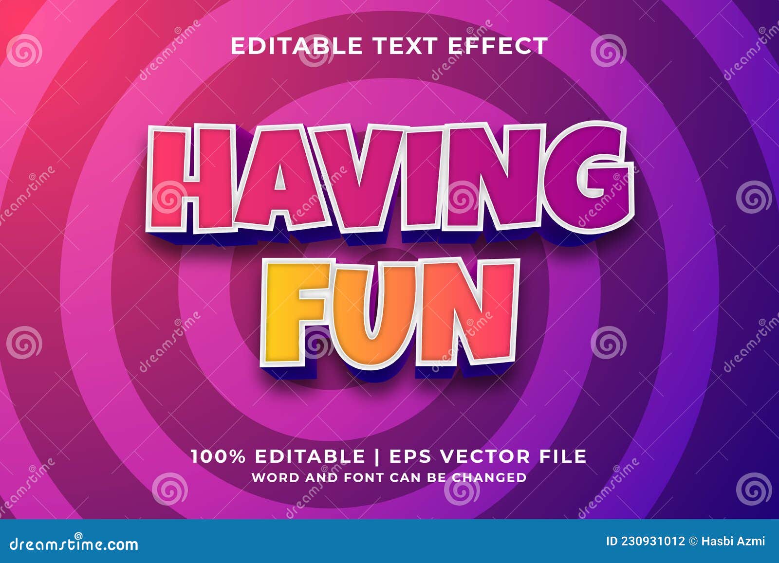 Editable Text Effect -Having Fun Cartoon Template Style Premium Vector ...