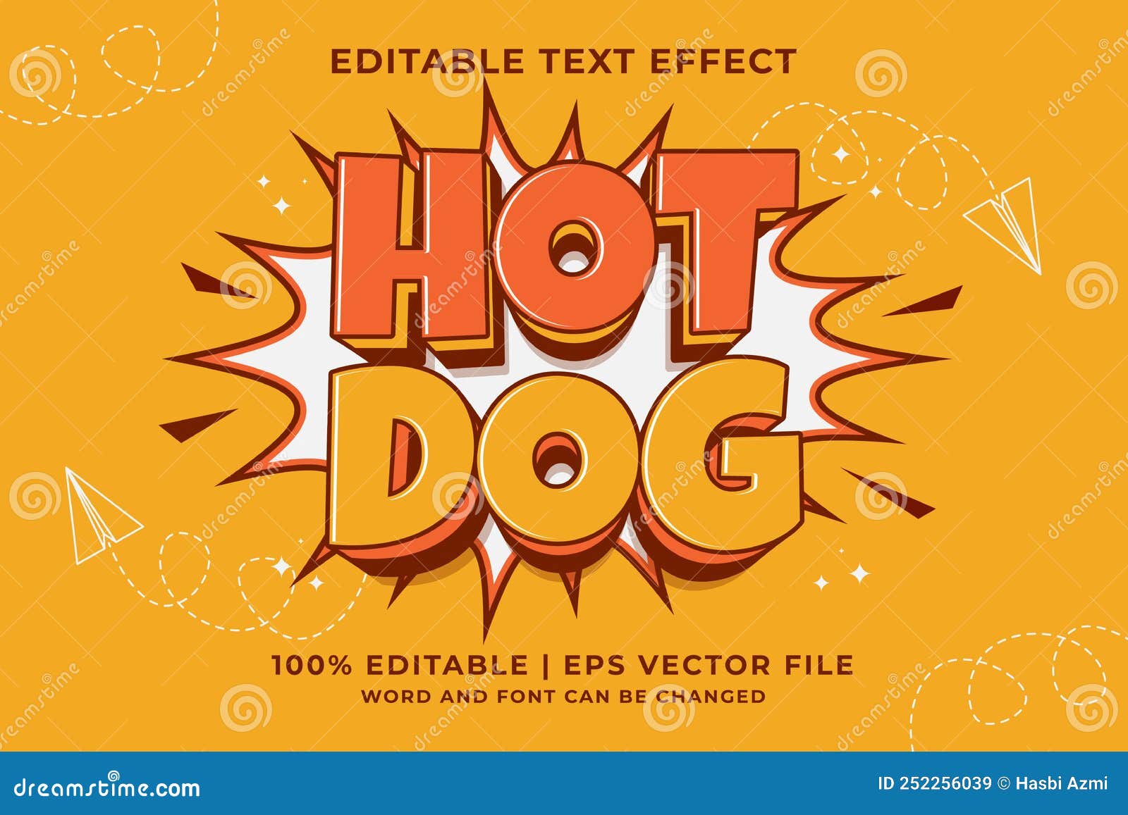 Editable Text Effect Hot Dog 3d Cartoon Template Style Premium Vector ...