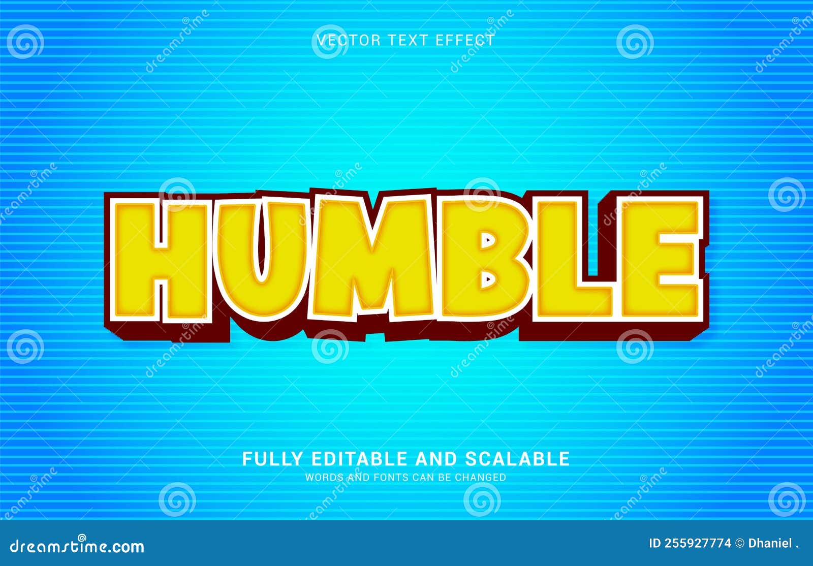 Editable Text Effect, Humble Style Stock Illustration - Illustration of ...