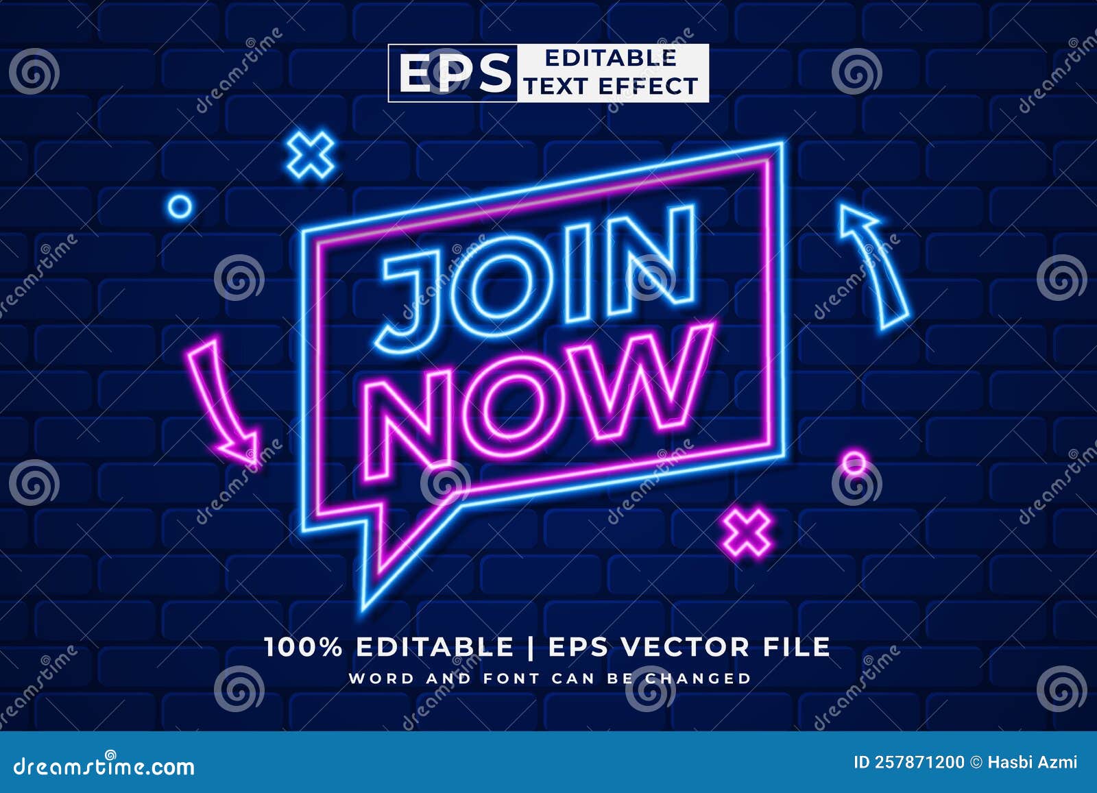 Editable Text Effect Join Now 3d Neon Style Premium Vector Stock Vector ...