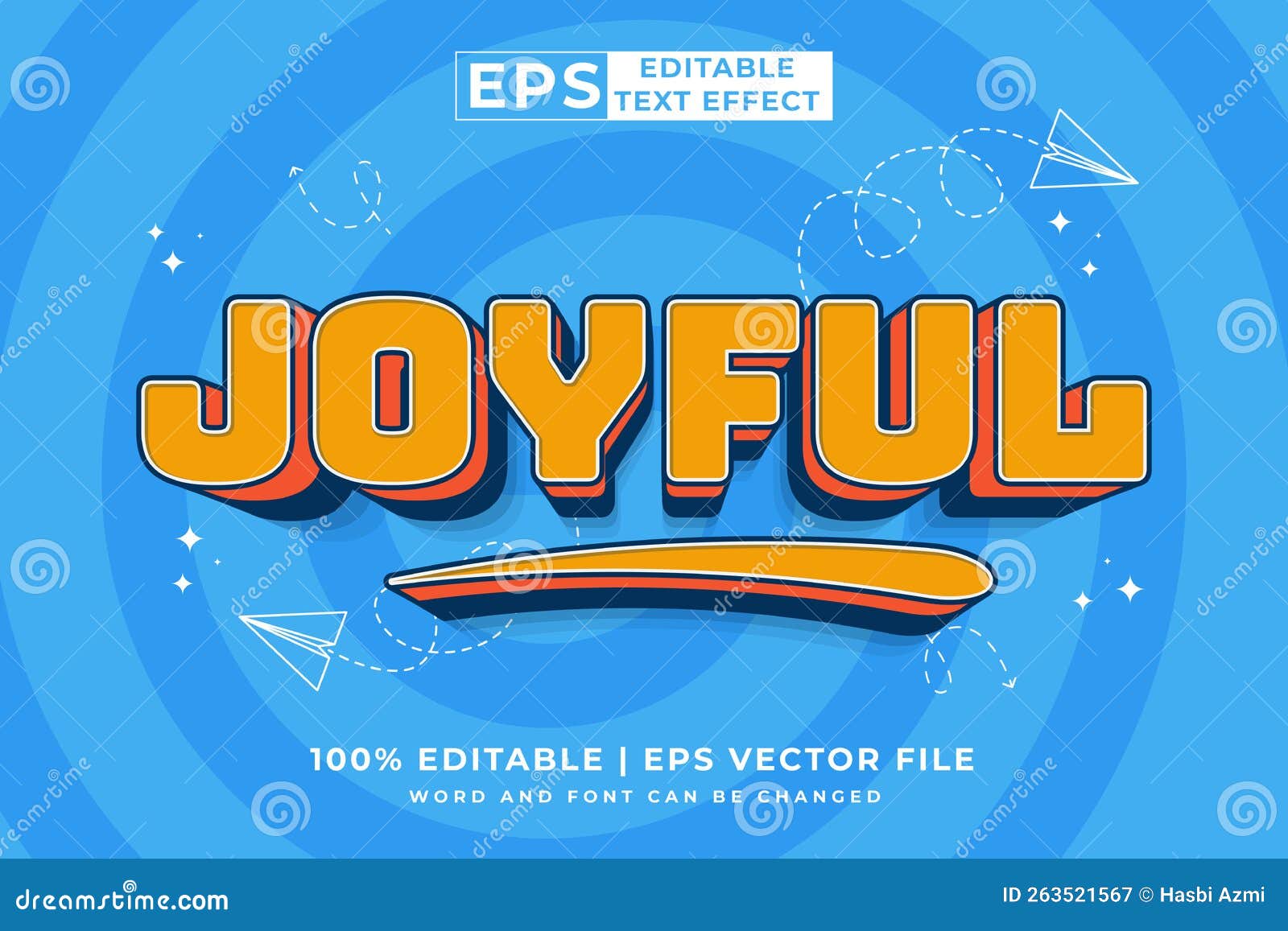 Editable Text Effect Joyful 3d Cartoon Cute Style Premium Vector Stock ...