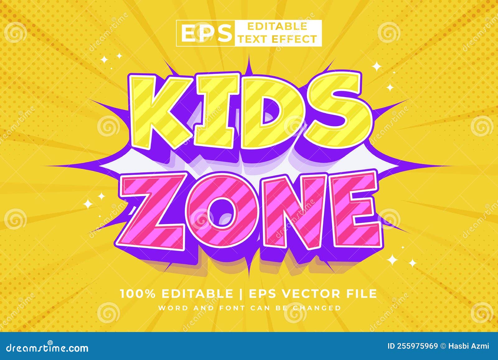 Editable Text Effect Kids Zone 3d Cartoon Template Style Premium Vector ...