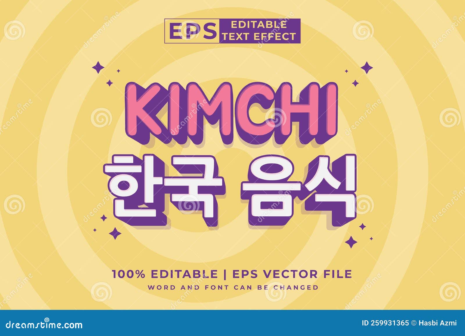 Editable Text Effect Kimchi 3d Cartoon Style Premium Vector Stock ...