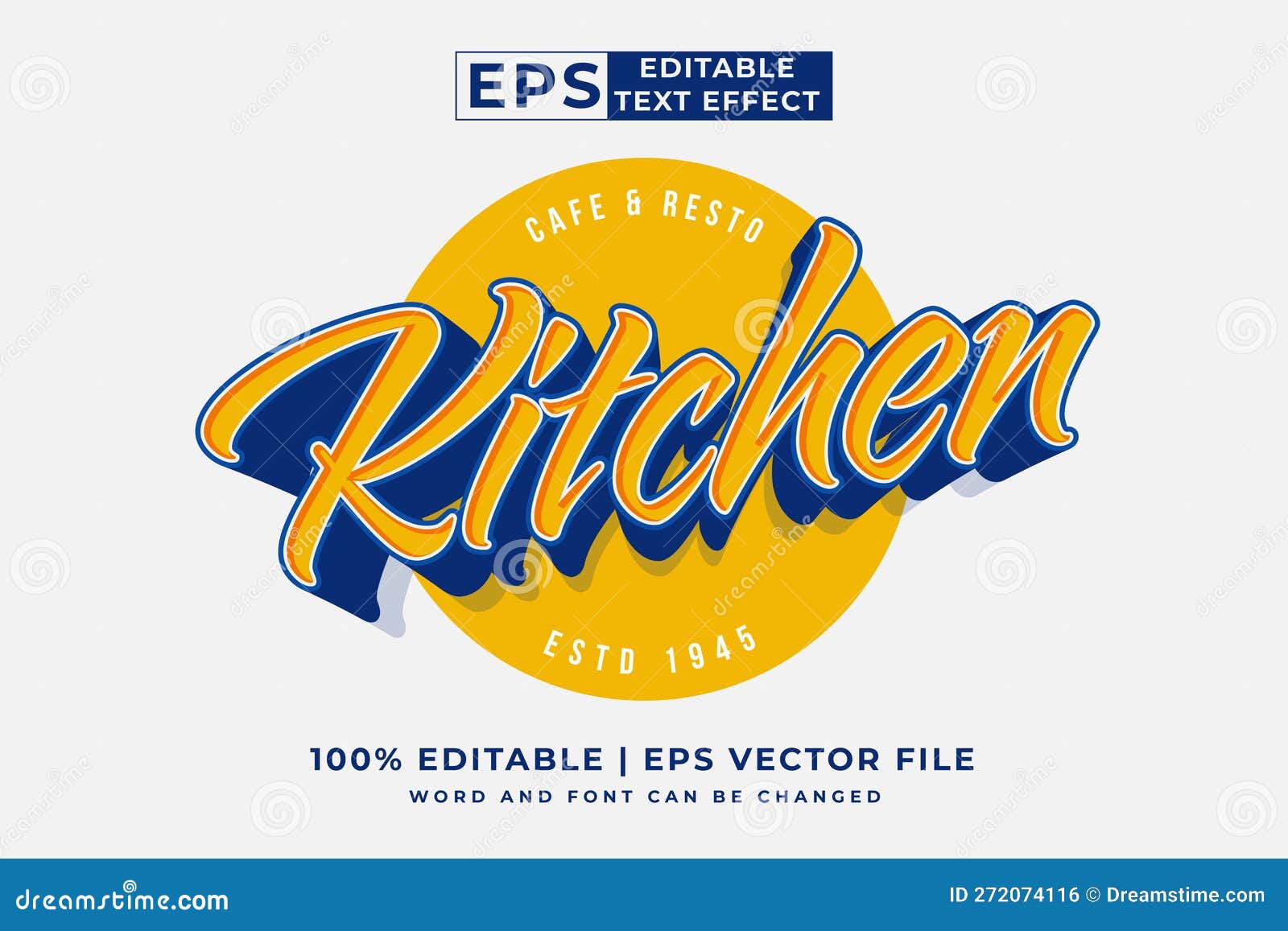 Editable Text Effect Kitchen 3d Logo Cartoon Template Style Premium ...