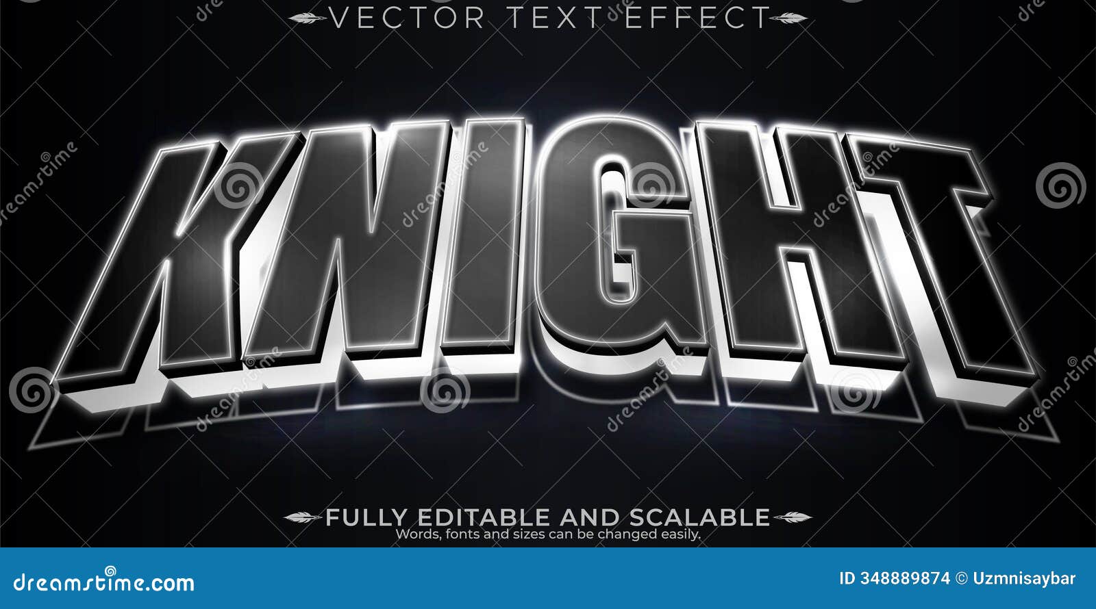 Knight Font Logo With A Medieval Knight In Cartoon Style ...