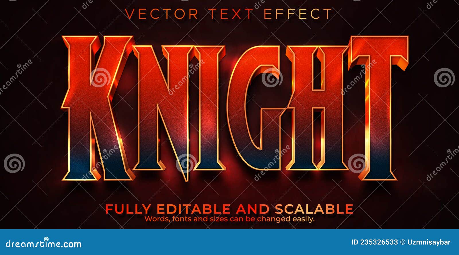 Knight Font Logo With A Medieval Knight In Cartoon Style ...