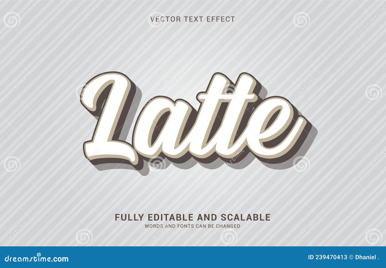 Editable Text Effect, Latte Style Stock Vector - Illustration of ...