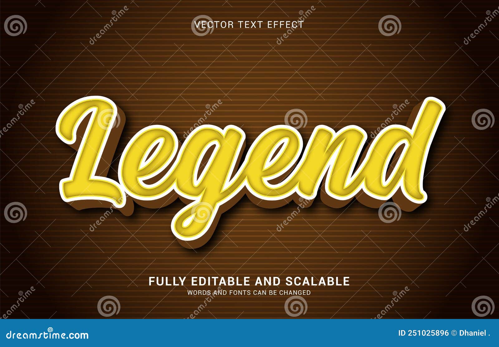 Editable Text Effect, Legend Style Stock Vector - Illustration of ...