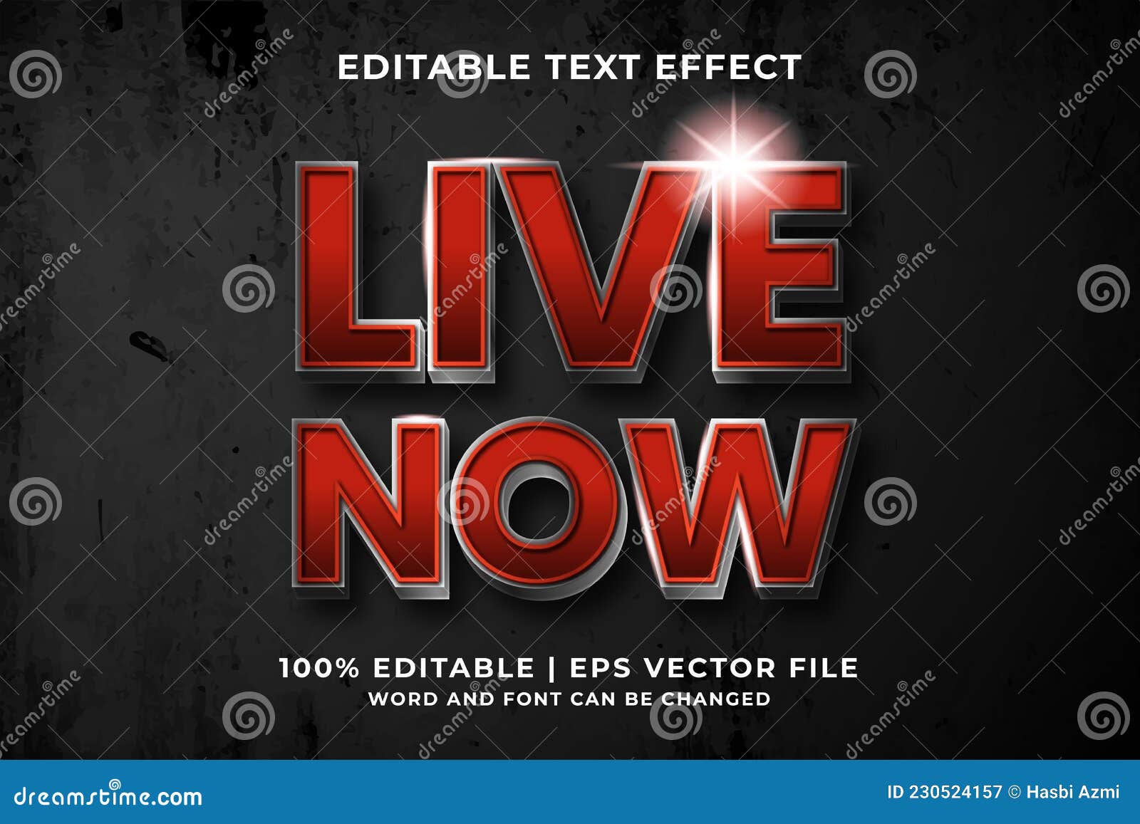 Editable Text Effect - Live Now Template Style Premium Vector Stock ...
