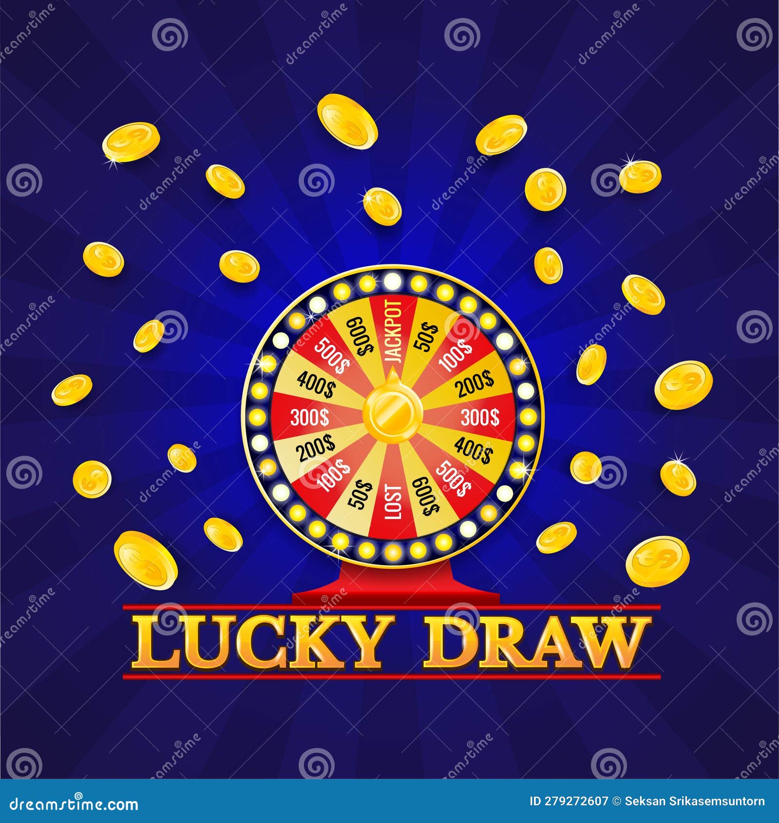 Editable Text Effect Lucky Draw 3d Style Effect Stock Vector ...